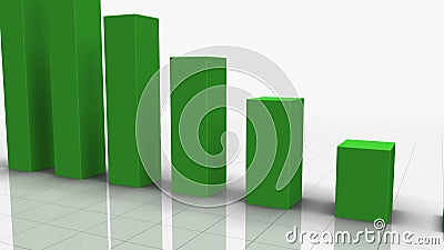 Falling Bar Graph in GREEN stock video. Video of blue - 64847235