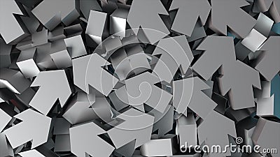 Many Falling Arrows, Computer Generated. 3d Render of Modern Background ...