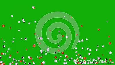 Falling and Bouncing Balls Motion Graphics with Green Screen Background ...