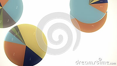 Falling, Bouncing Pie Charts in Slow Motion Stock Video - Video of ...