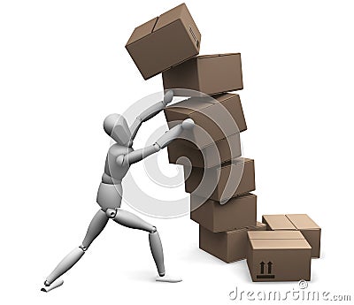 Falling Boxes Royalty Free Stock Photo - Image: 2718925