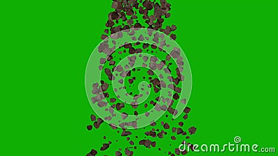 Falling Debris Particles Motion Graphics with Green Screen Background ...