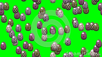Falling Easter Eggs Seamless Loop Video Green Screen Stock Video ...