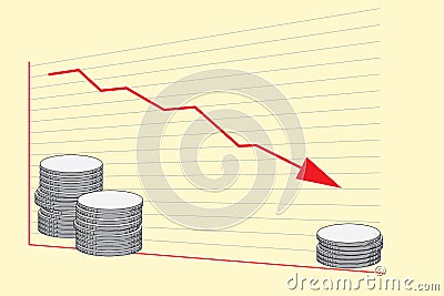 Falling Economy Graph - Stock Image - Everypixel