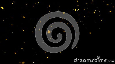 Falling Gold Particles with Night Background Stock Video - Video of ...