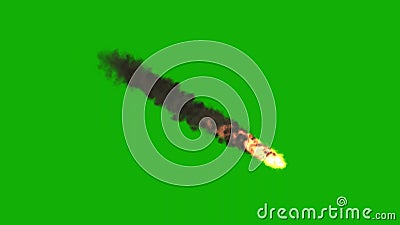 Falling Meteor Motion Graphics with Green Screen Background Stock Video ...
