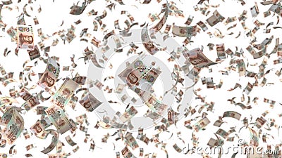 Falling Money with Alpha Transparency Channel China Yuan CNY Stock ...