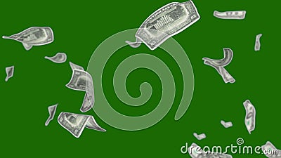 Falling Money With Green Screen Background Stock Footage - Video of ...