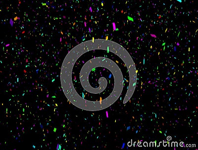 Falling Multicolor Confetti Falling Loop with Alpha Stock Footage ...