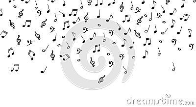 Falling Music Notes, Musical Background. Vector Illustration Isolated ...
