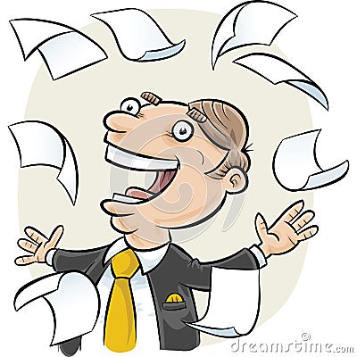 Falling Paper Stock Illustration - Image: 41750405