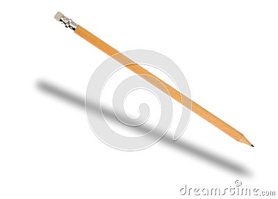 Falling Pencil With Separate Shadow Royalty Free Stock Photo - Image ...