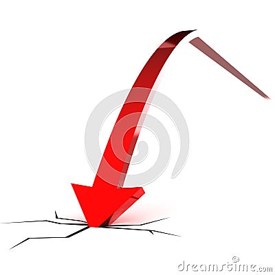Falling Red Arrow Stock Images - Image: 20370664