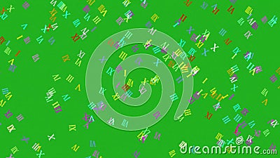 Falling Roman Numbers Green Screen Motion Graphics Stock Footage ...