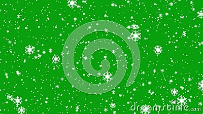 Falling Snow Flakes Green Screen Motion Graphics Stock Footage - Video ...