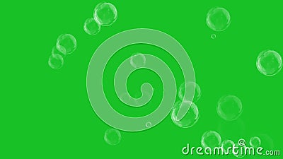 Falling Soap Bubbles on Green Screen Background Motion Graphic Effects ...