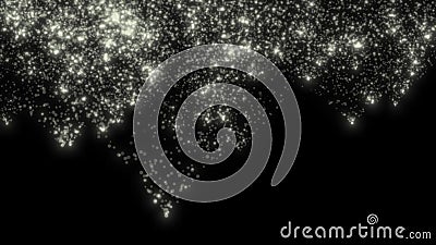 Falling Star Particle Animation, Dust Particles Falling on Black ...