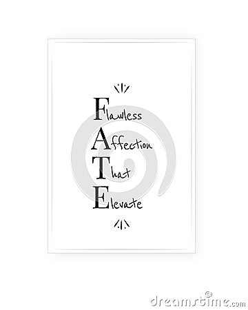 Fate, Description, Wording Design. Fate Definition, Vector ...