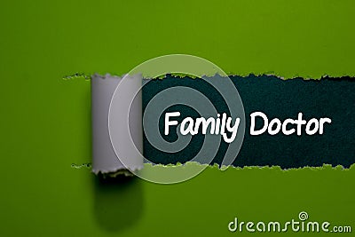 Family Doctor Write On Blue And White Torn Paper Royalty-Free Stock ...