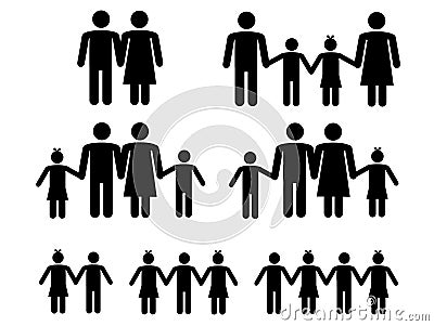 Family Tree Genealogy Diagram Pictogram Stock Vector - Illustration of ...