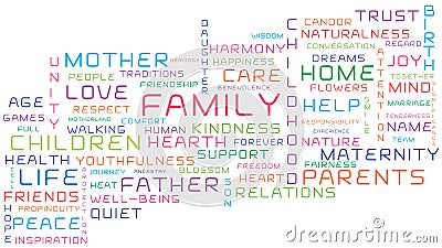 Family Words Stock Photo - Image: 60575935