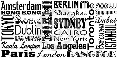 Famous Cities Cartoon Vector | CartoonDealer.com #23730987