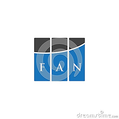 FAN Letter Logo Design On WHITE Background. FAN Creative Initials ...