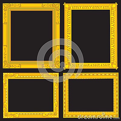 Fancy Gold Picture Frames Royalty Free Stock Photo - Image: 9786595