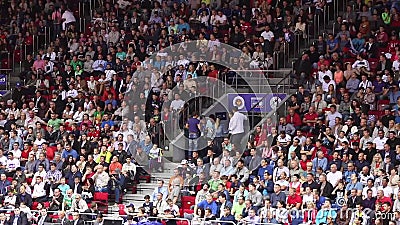 Fans Watching Closely Sporting Event. Stock Footage - Video of crowd ...