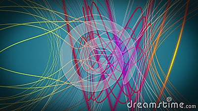 Fantastic Animation with Stripe Object in Motion, Loop HD 1080p Stock ...