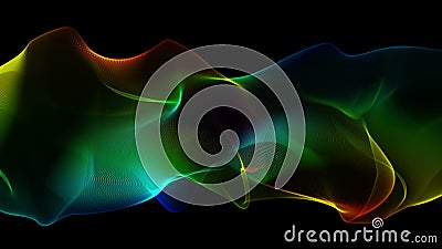 Fantastic Animation with Wave Object in Motion, Loop HD 1080p Stock ...