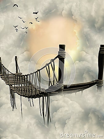 Fantasy Bridge Royalty Free Stock Photo - Image: 9638745
