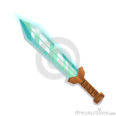 Fantasy Broadsword In Cartoon Style Vector Illustration | CartoonDealer ...