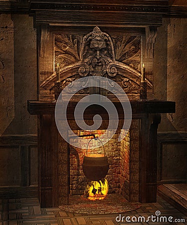 Fantasy Fireplace Stock Photography - Image: 13461362
