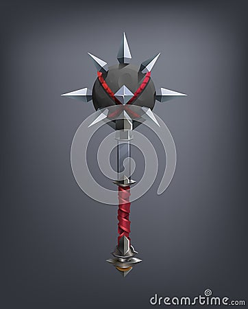 Fantasy Mace Weapon For Game Or Cards. Vector Illustration ...