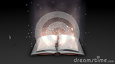 Fantasy and Magical Book Animation. Stock Footage - Video of glow ...