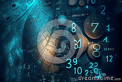 A Fantasy Math Background Featuring Imaginary Mathematical Equations ...