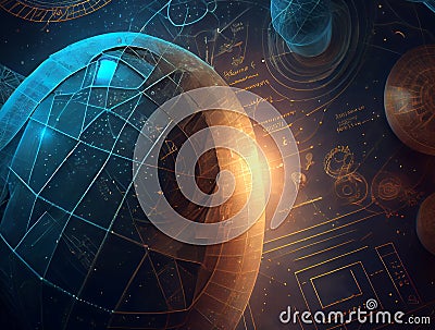 A Fantasy Math Background Featuring Imaginary Mathematical Equations ...