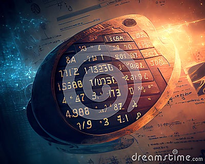 A Fantasy Math Background Featuring Imaginary Mathematical Equations ...