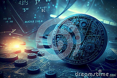 A Fantasy Math Background Featuring Imaginary Mathematical Equations ...