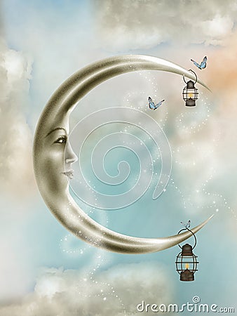 Fantasy Moon Stock Photo - Image: 18766950