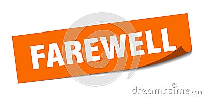 Farewell Sticker. Farewell Square Sign. Farewell Vector Illustration ...