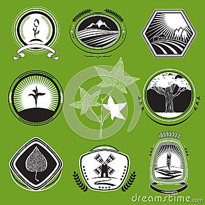 Farm And Agriculture Field Labels Stock Vector - Image: 51366054