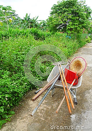 Farm Tools On Organic Farm Royalty Free Stock Images - Image: 10435359