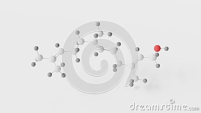 Farnesol Molecule 3d, Molecular Structure, Ball And Stick Model ...