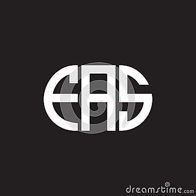FAS Letter Logo Design On Black Background. FAS Creative Initials ...