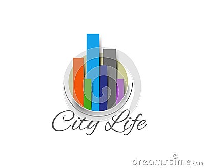 Fashion City Life Logo Vector Illustration | CartoonDealer.com #53418896