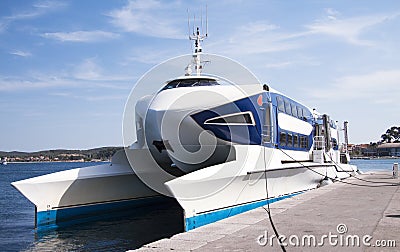 Fast Catamaran Boat Stock Image - Image: 26362131