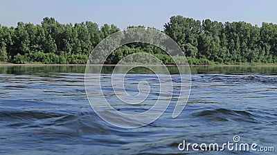 Fast Flow in the Wide Shallow River, View on a Stones at the Bottom ...