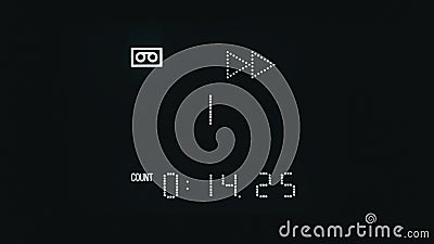 Fast Forward Counter on VCR Timecode, VHS Player, Retro Led Indicator ...